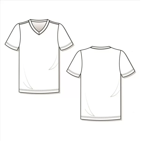 Molde Camiseta Masculina Gola V e Gola Careca - Pack Midia